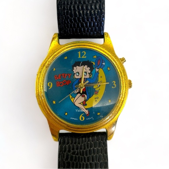 Betty Boop | Accessories | Vintage Betty Boop Watch 9s Wristwatch Moon ...